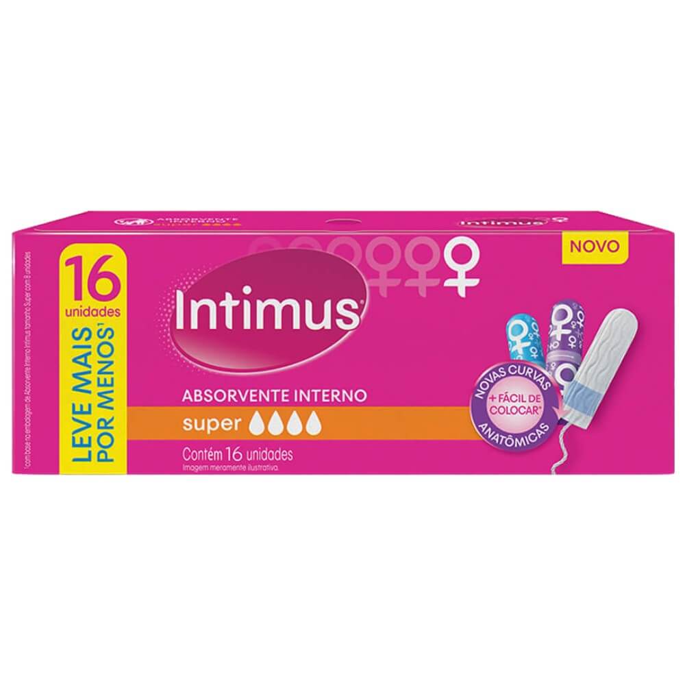 Absorvente Intimus Interno Super 16 Unidades | Coimbra Eletro - Mais ...