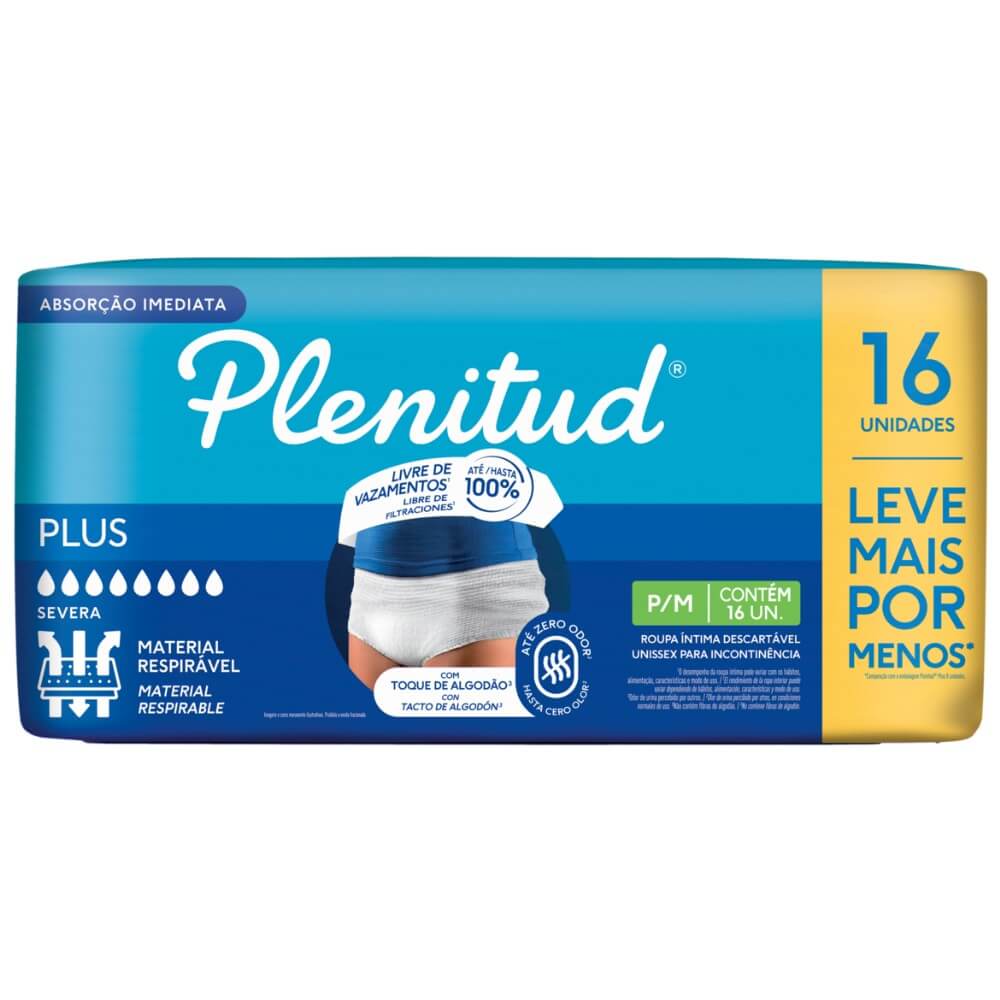 Roupa Íntima Descartável Plenitud Protect Plus Unissex P/M 16 Unidades | Coimbra Eletro - Mais ...