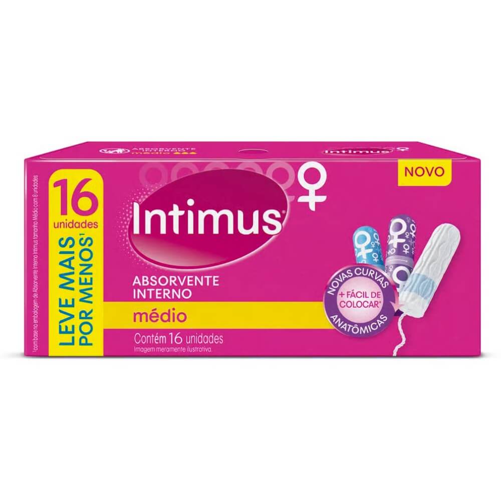 Absorvente Interno Intimus Médio 16 Unidades | Coimbra Eletro - Mais ...