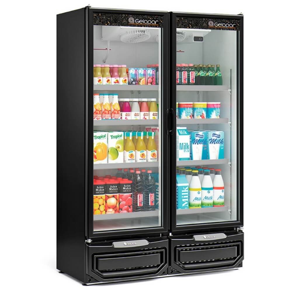 Expositor Gelopar Vertical Conveniência 2 Portas de Vidro 957 Litros ...