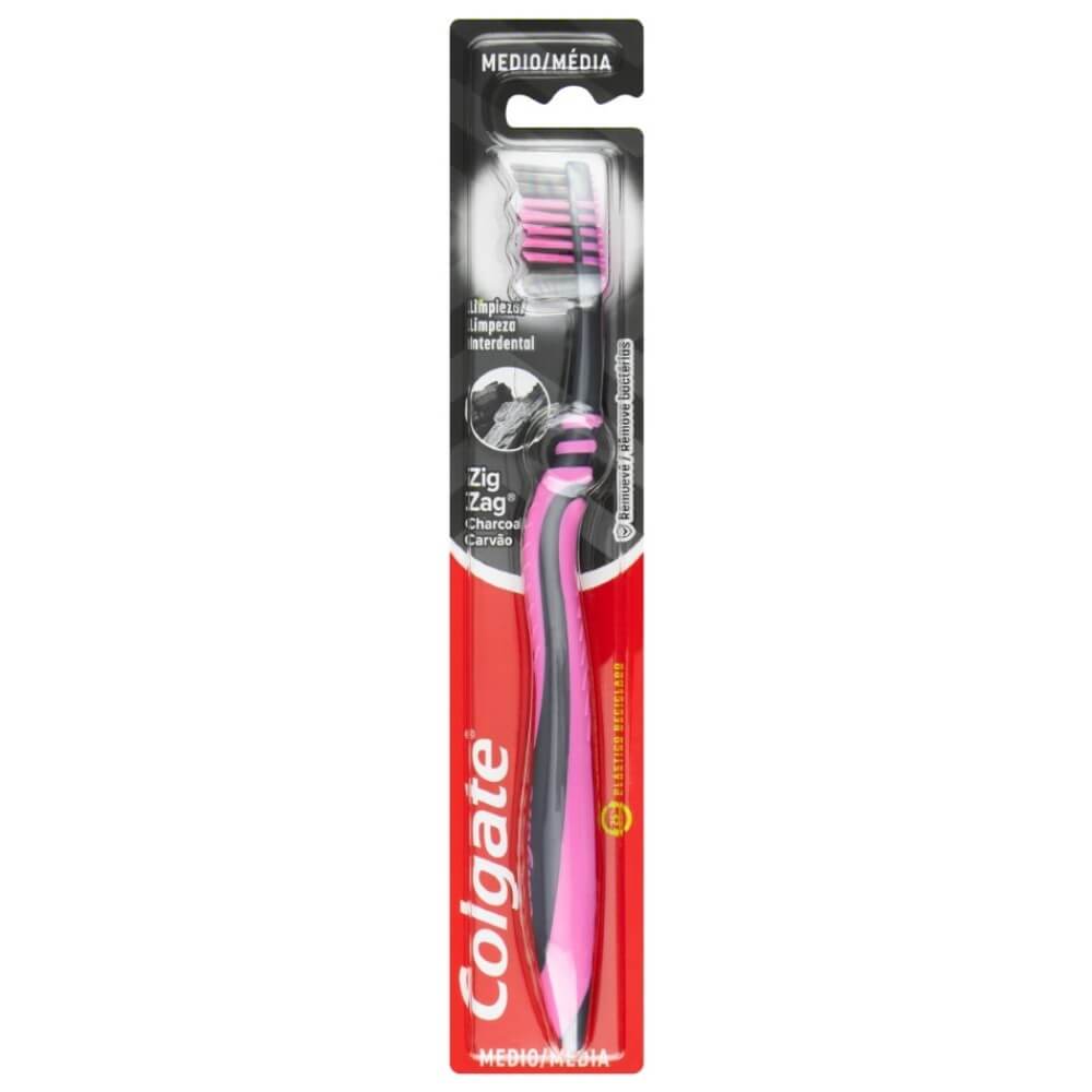 Kit 3 Escova de Dente Colgate Zig Zag Carvão Média | Coimbra Eletro ...
