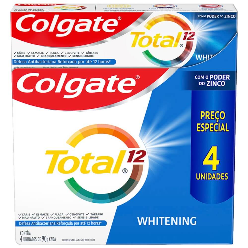 Creme Dental Colgate Total 12 Whitening Pack 1X4 90g | Coimbra Eletro ...